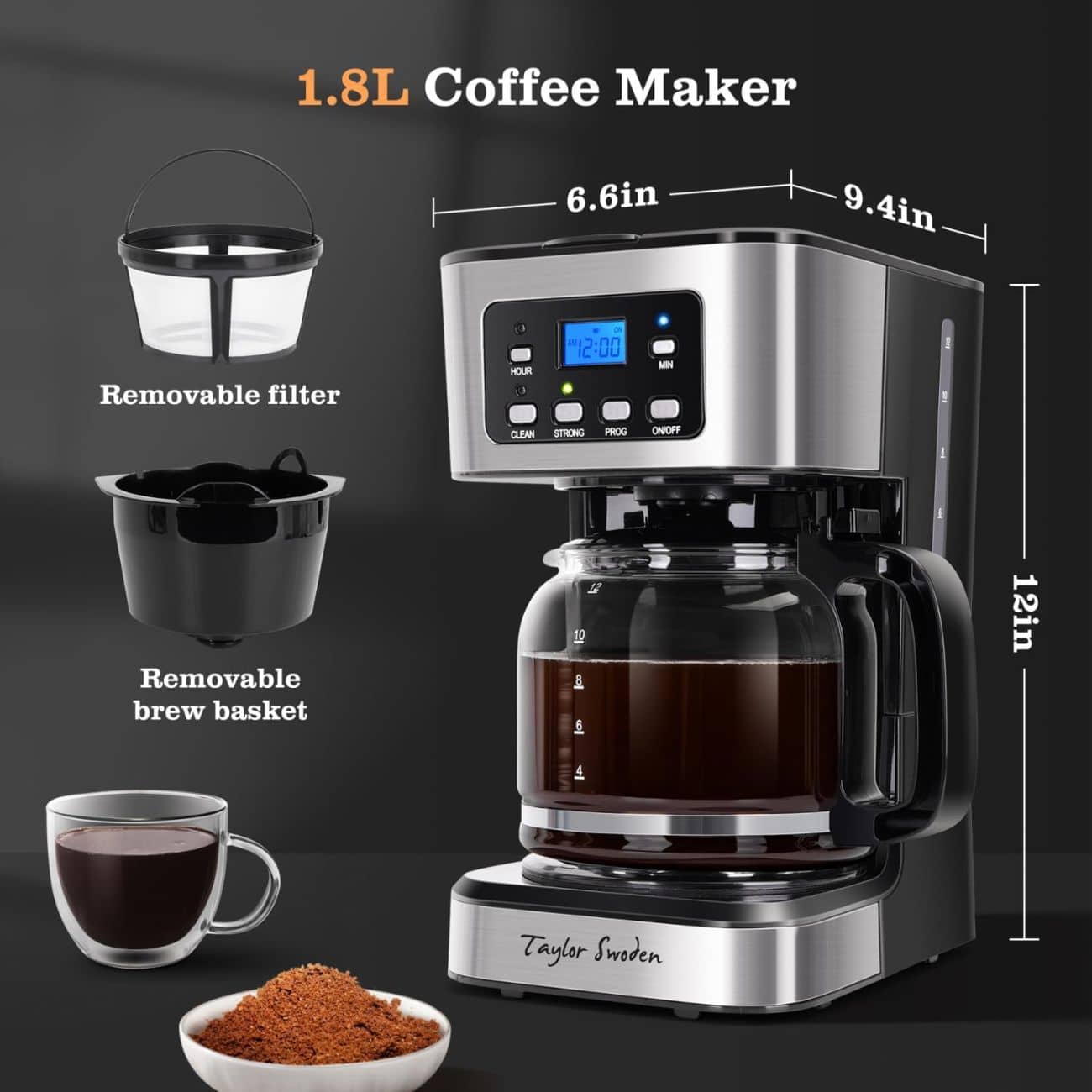 Taylor Swoden 12-Cup Programmable Coffee Maker Review – Alpine Mountain ...